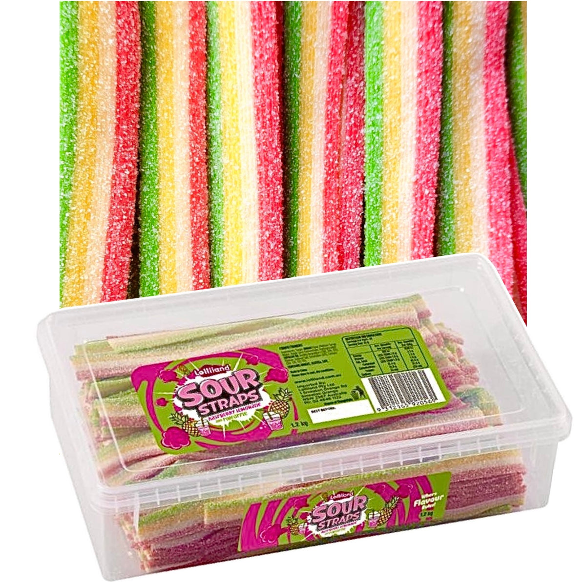 Sour Raspberry Lemonade & Pineapple Straps – The Original Lolly Store