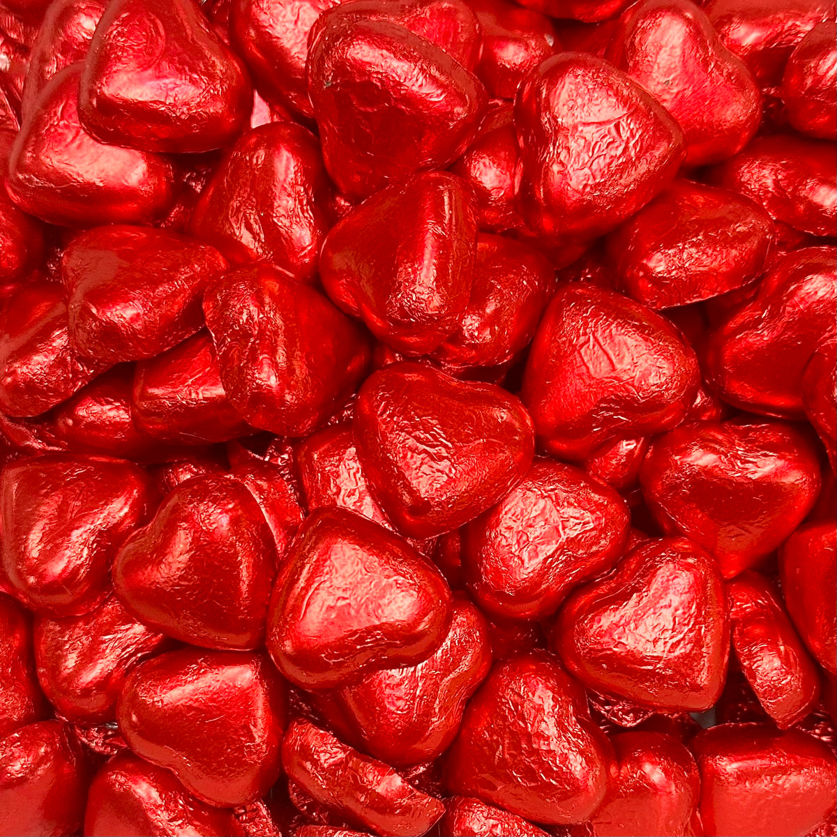 Red Foiled Milk Chocolate Hearts – The Original Lolly Store