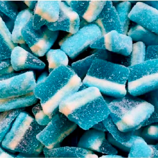 Fizzy Blue Raspberry Slices UK – The Original Lolly Store