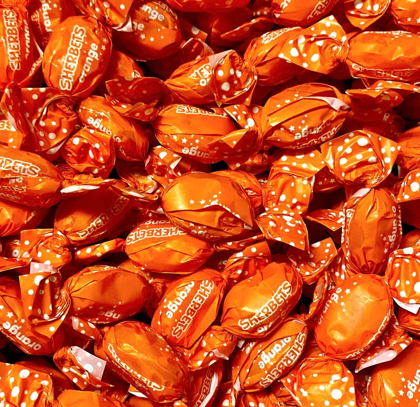 Sherbet Orange bon bons – The Original Lolly Store