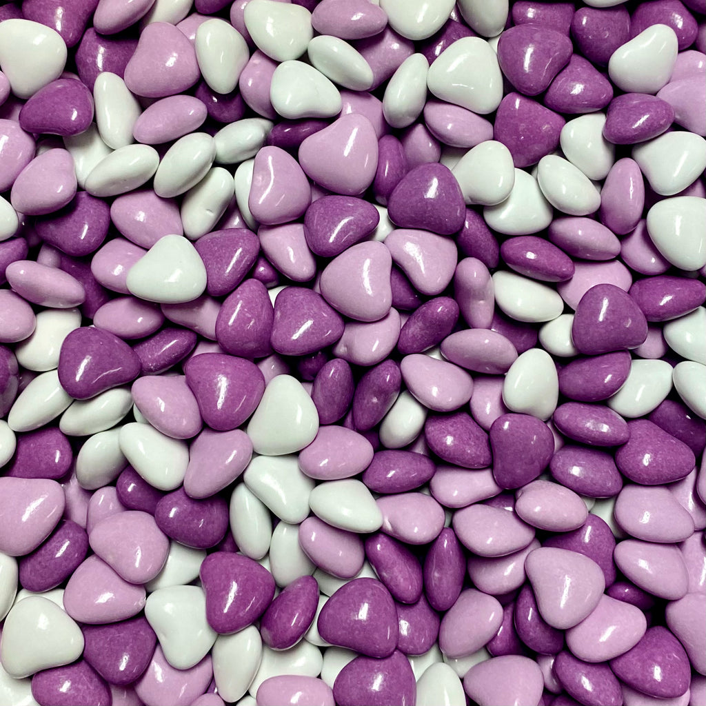 Candy Coated Choc Hearts - Purple – The Original Lolly Store