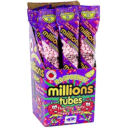 Millions Raspberry Tubes UK – The Original Lolly Store