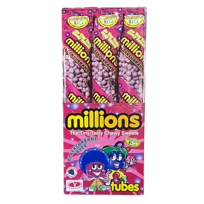 Millions Blackcurrant Buzz Tubes UK – The Original Lolly Store