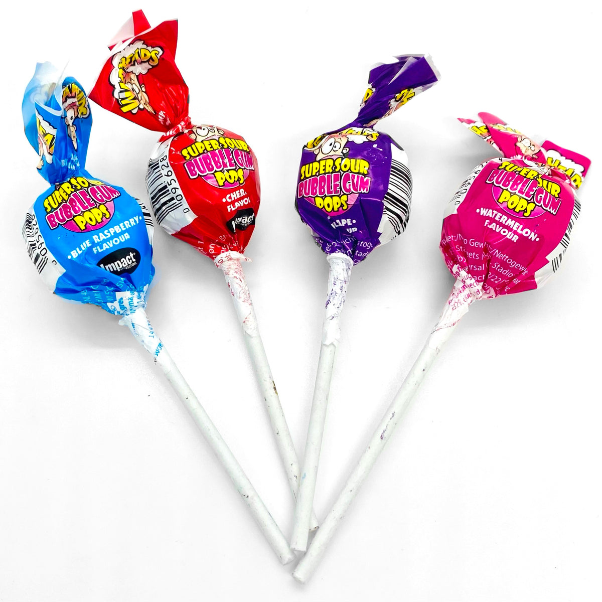 Warheads Super Sour Bubblegum Pops 19g – The Original Lolly Store